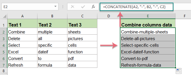 Combine Cells From Multiple Columns With Space In Excel
